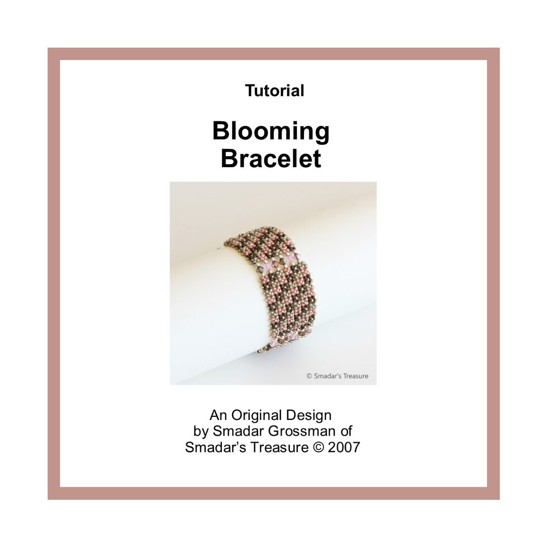 Beading Tutorial, Blooming Bracelet. Pattern With Seed Beads and Crystals. Herringbone ...