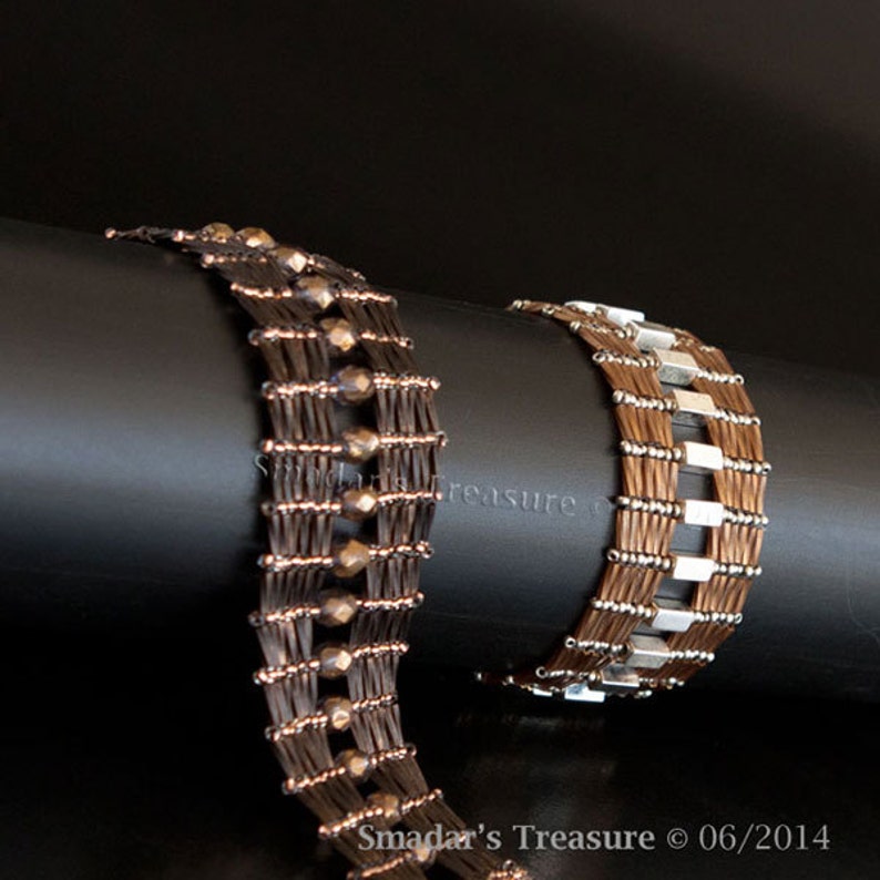 Beading Tutorial, Parallels Unisex Bracelet. Beading Pattern With Bugle ...