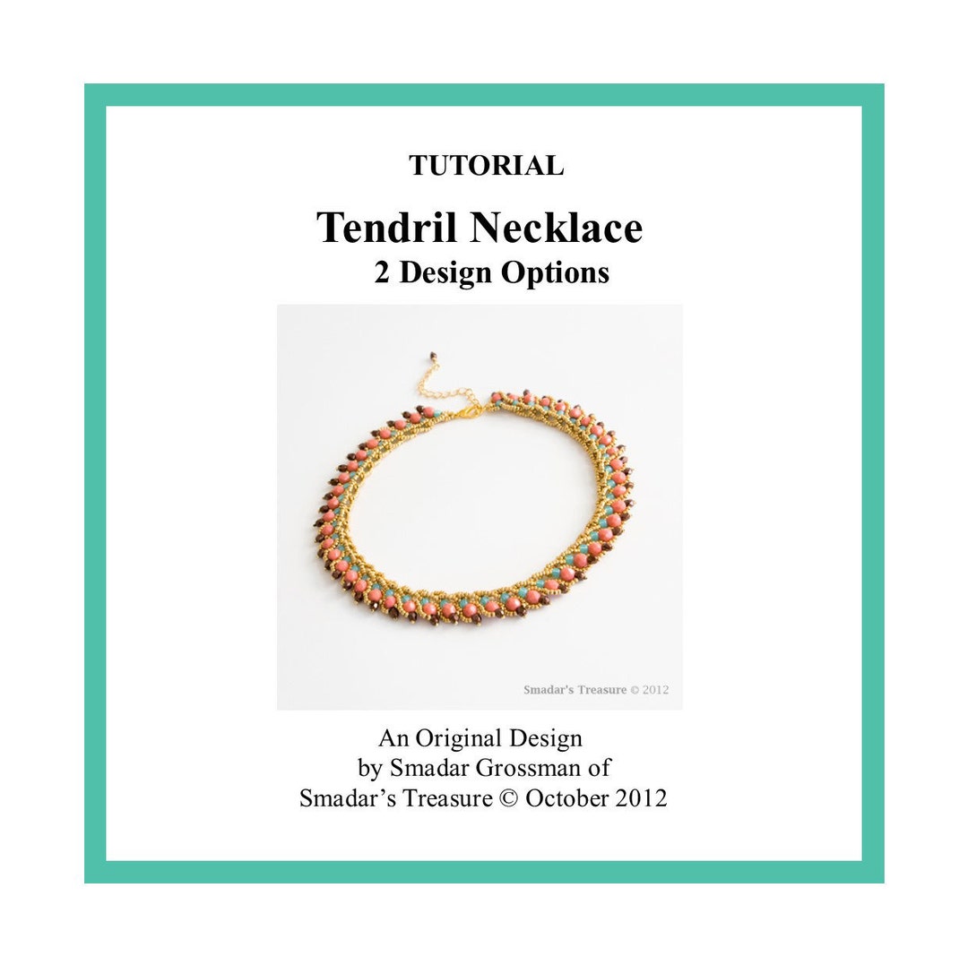 Beading Tutorial Pattern, Tendril Necklace in 2 Variations. How to Bead ...