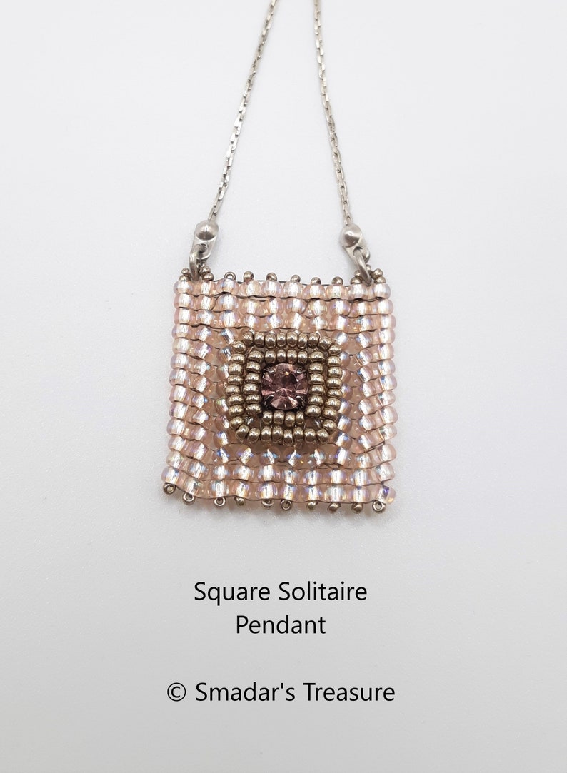 Beading Tutorial Pattern Square Solitaire Bracelet and - Etsy