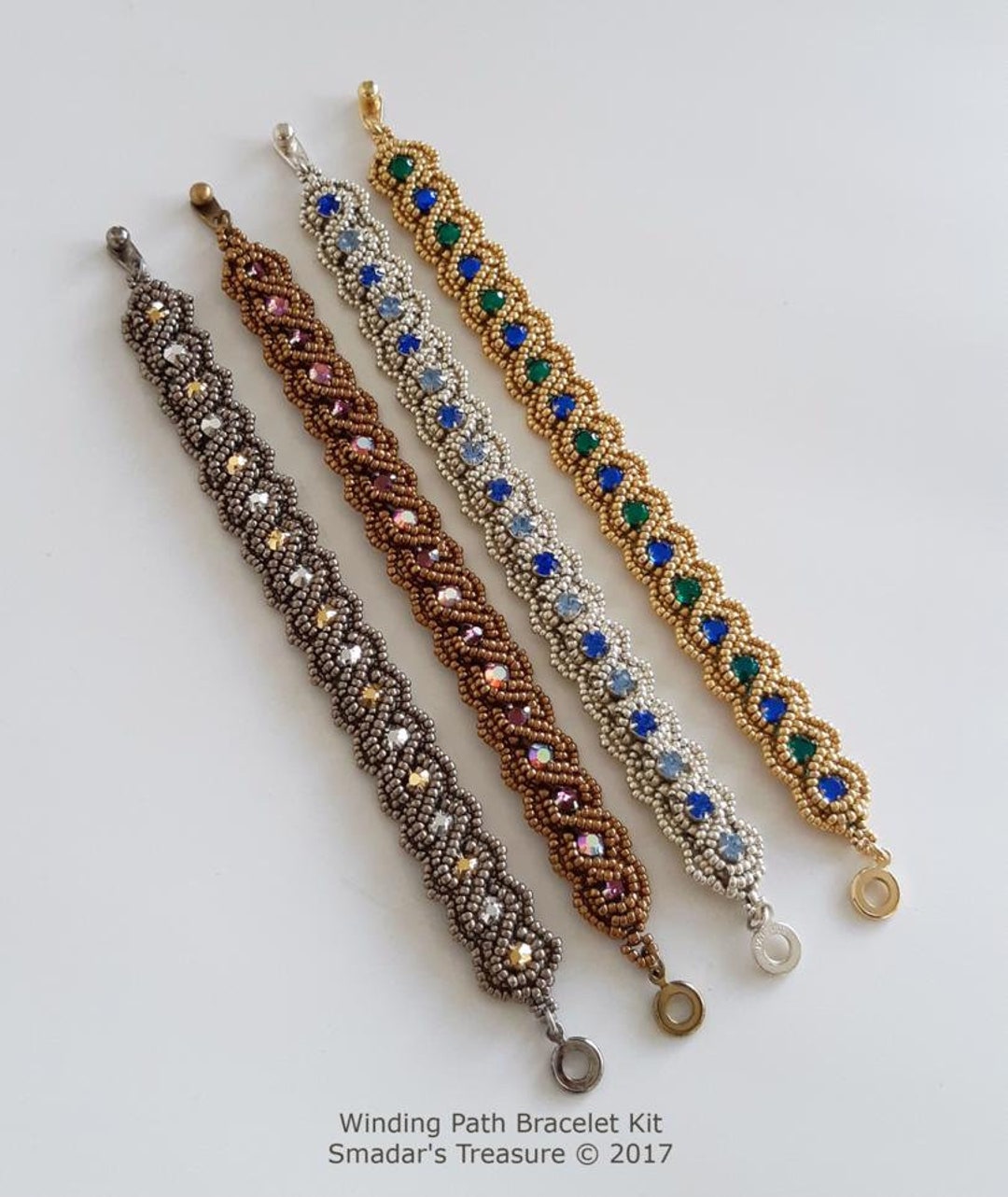 Bracelet Beading Kit and Tutorial. Winding Path Bracelet. 2 in 1 ...