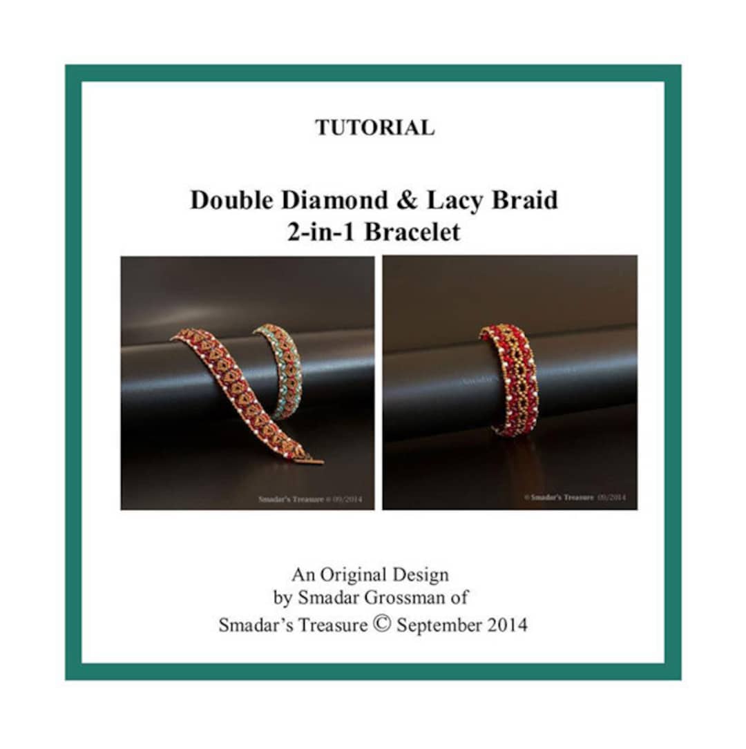 Beading Tutorial, Double Diamond and Lacy Braid Bracelet, 2 in 1 ...