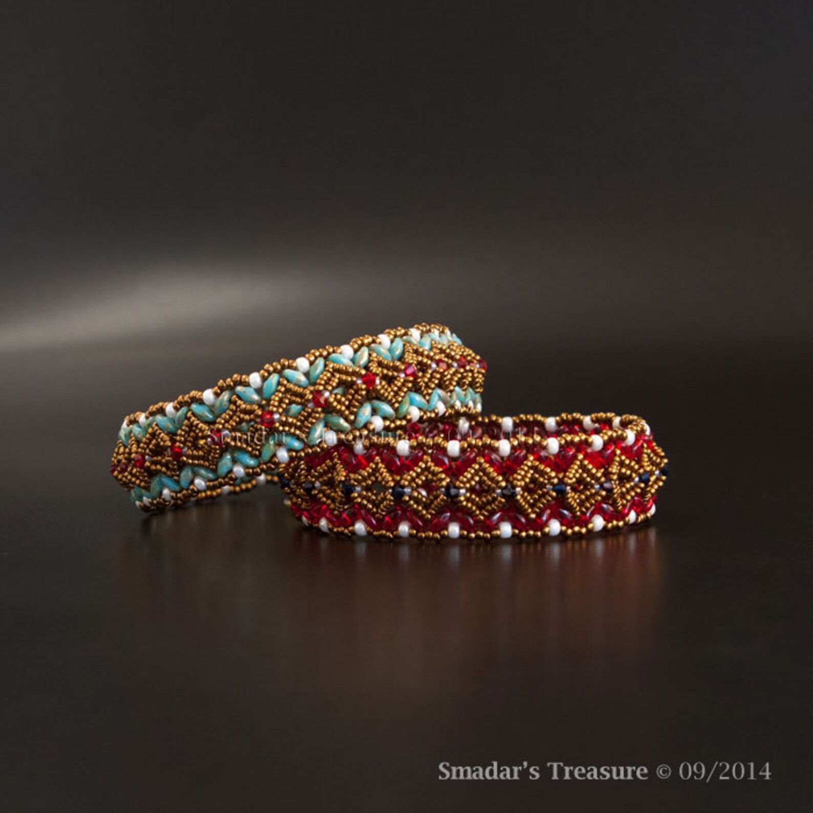Beading Tutorial, Double Diamond and Lacy Braid Bracelet, 2 in 1 ...