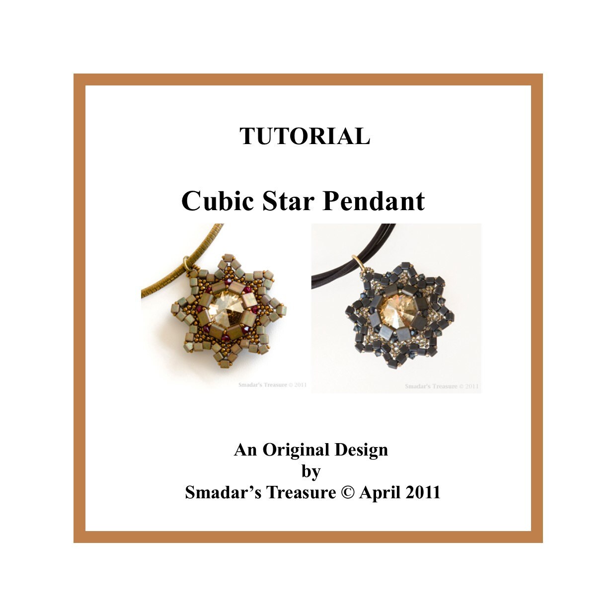 Beading Tutorial, Cubic Star Pendant. Beading Pattern With Tila Beads ...