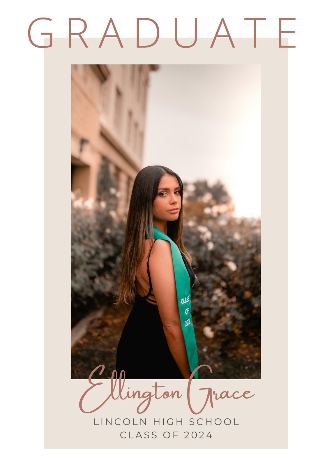 Editable Graduation Invite Template With Photo Instant Download Canva