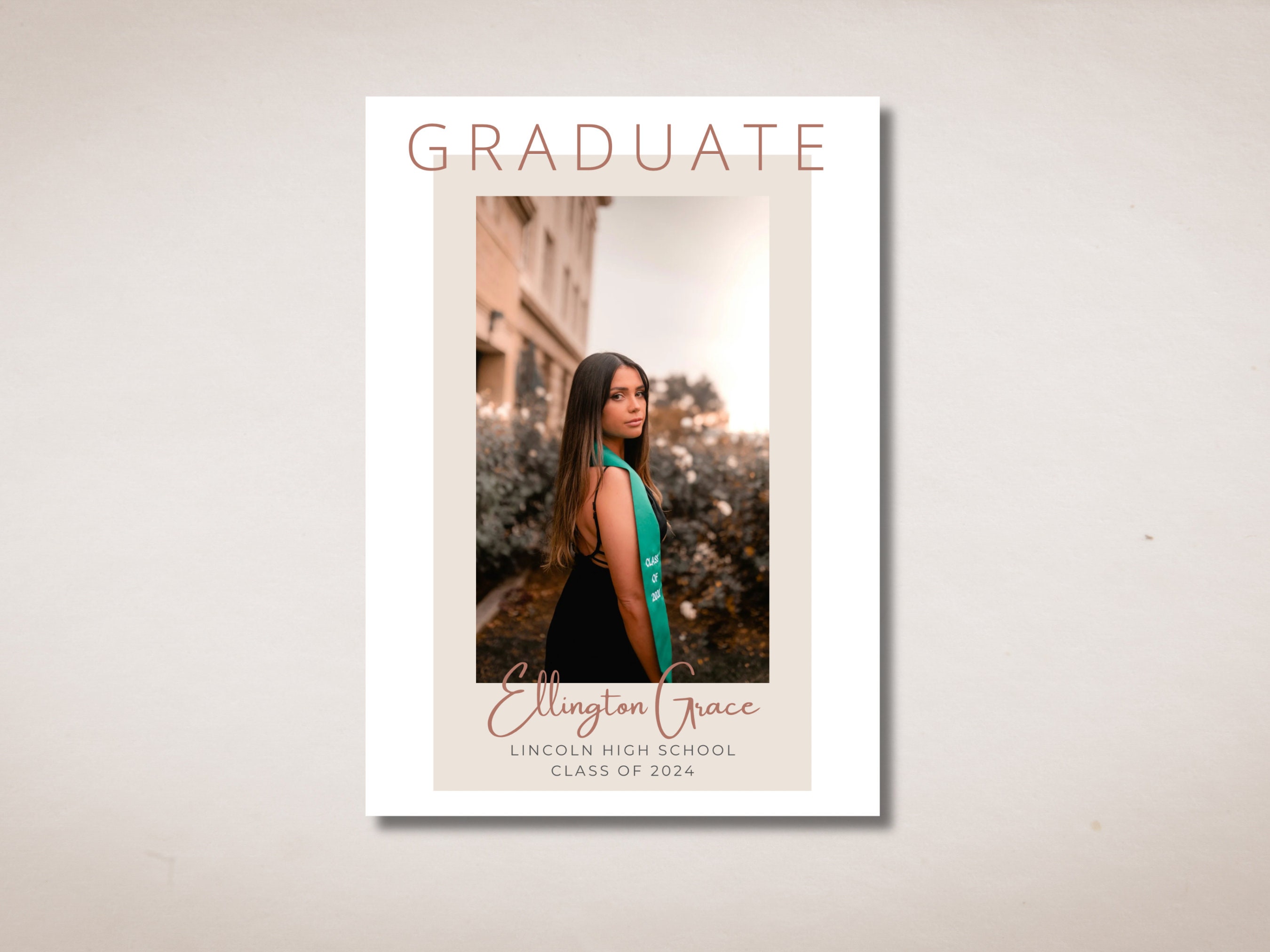 Editable Graduation Invite Template With Photo Instant Download Canva