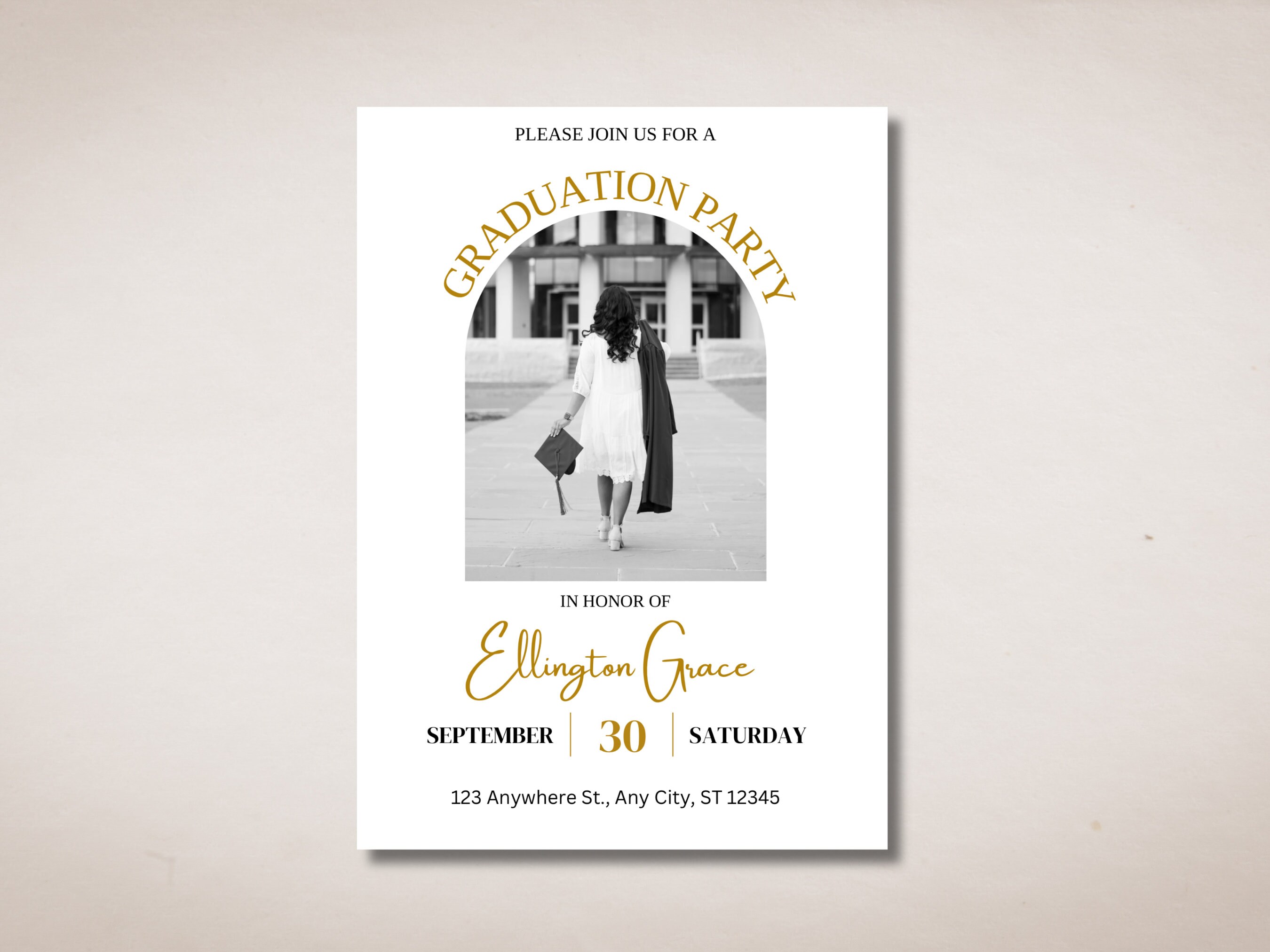 Editable Graduation Party Announcement Template With Photo, Instant ...