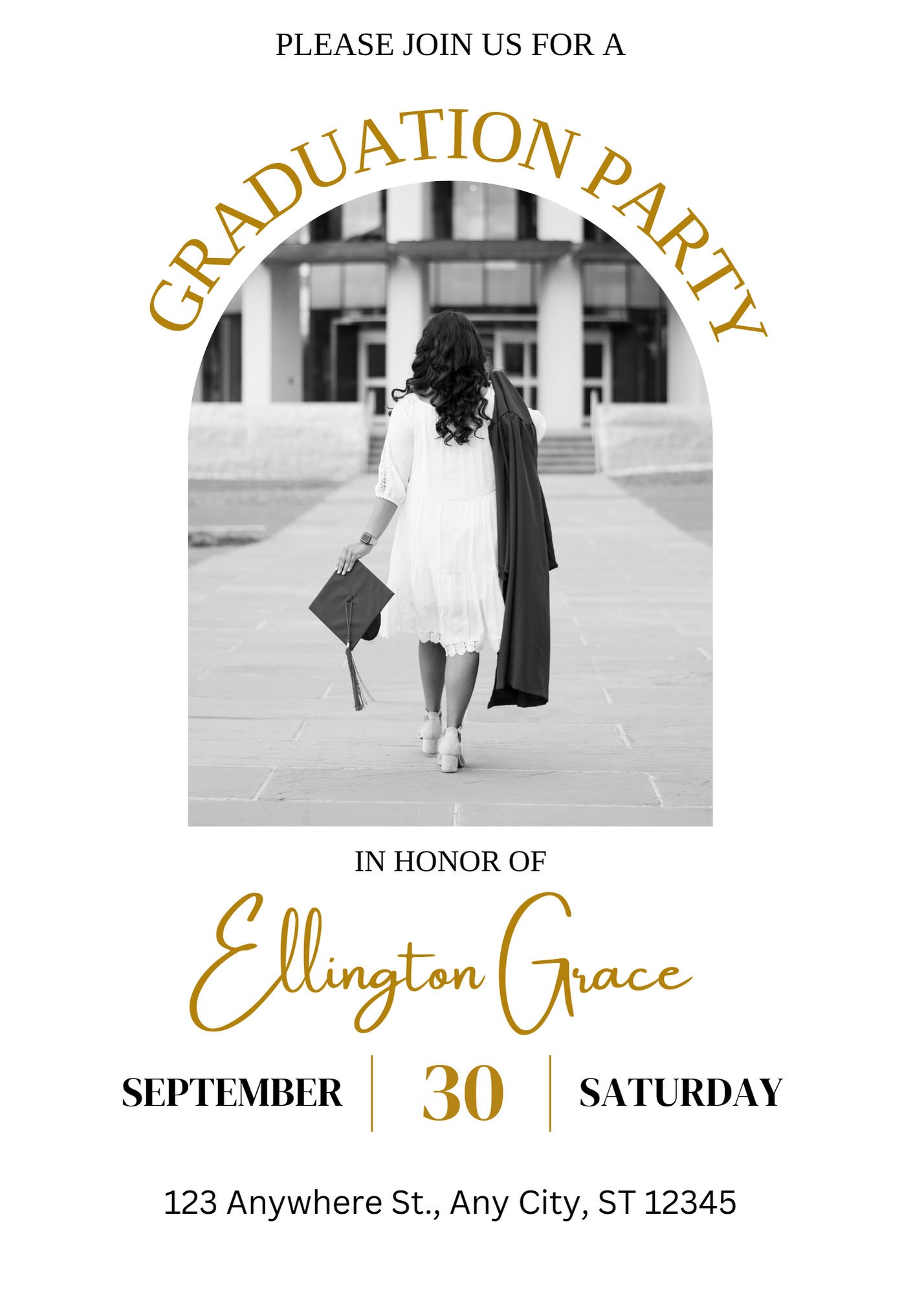 Editable Graduation Party Announcement Template With Photo, Instant ...