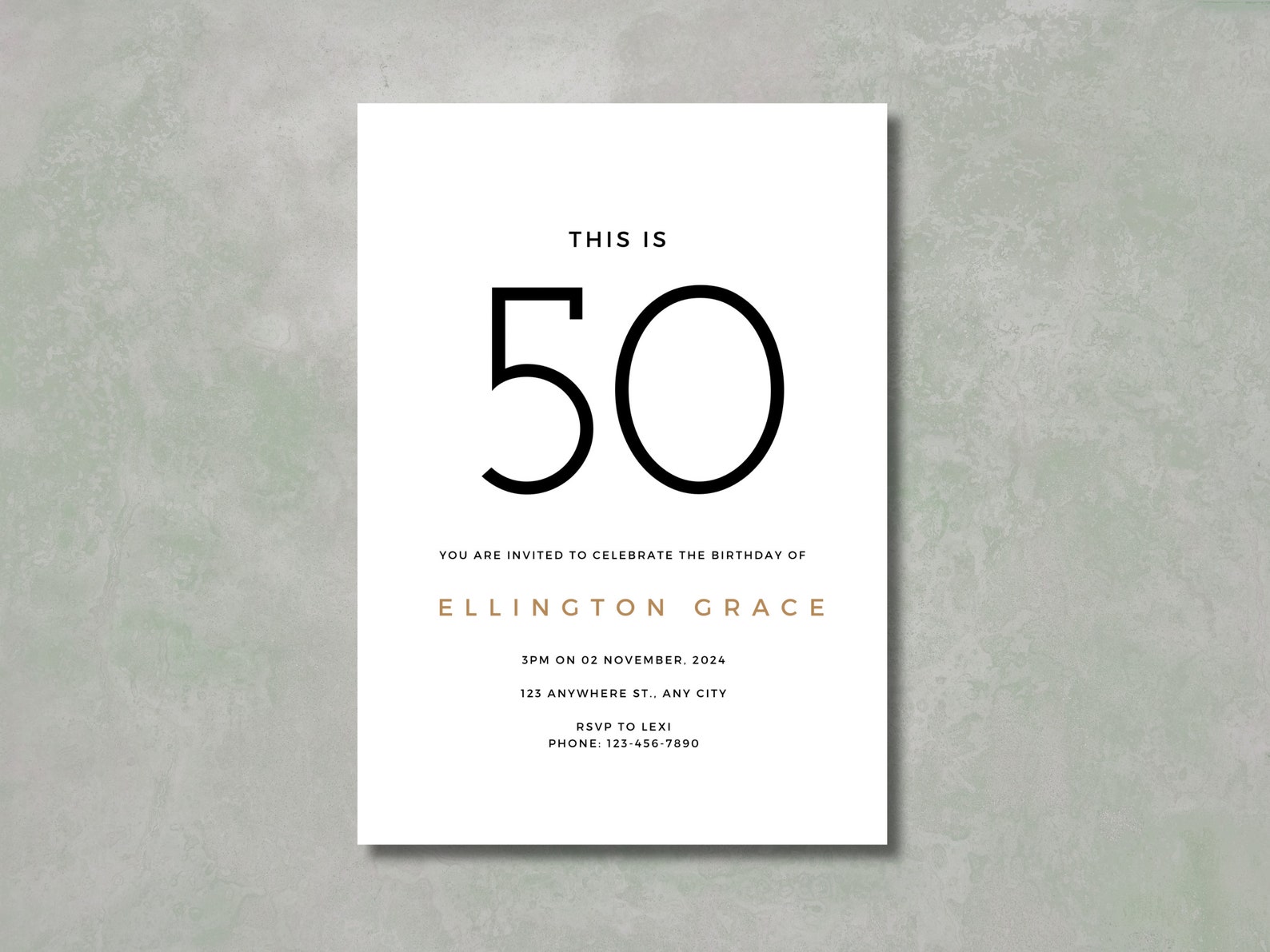 Simplistic Birthday Invitation, Instant Download, Canva Template, DIY ...