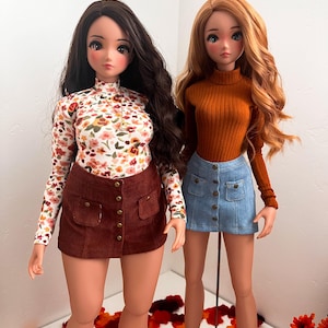Smart Doll Classic or Pear Turtleneck Ribbed Top Bodysuit *doll Not ...