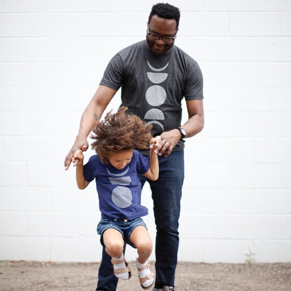 Moon Phase Father Son Matching Shirts Dad Gift from Daughter | Etsy