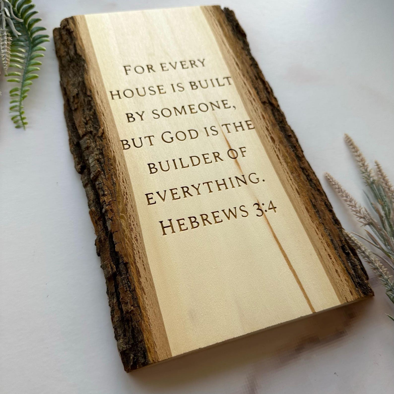 Builder of Everything Hebrews 3:4 Verse, Rustic Scripture Wall Art ...