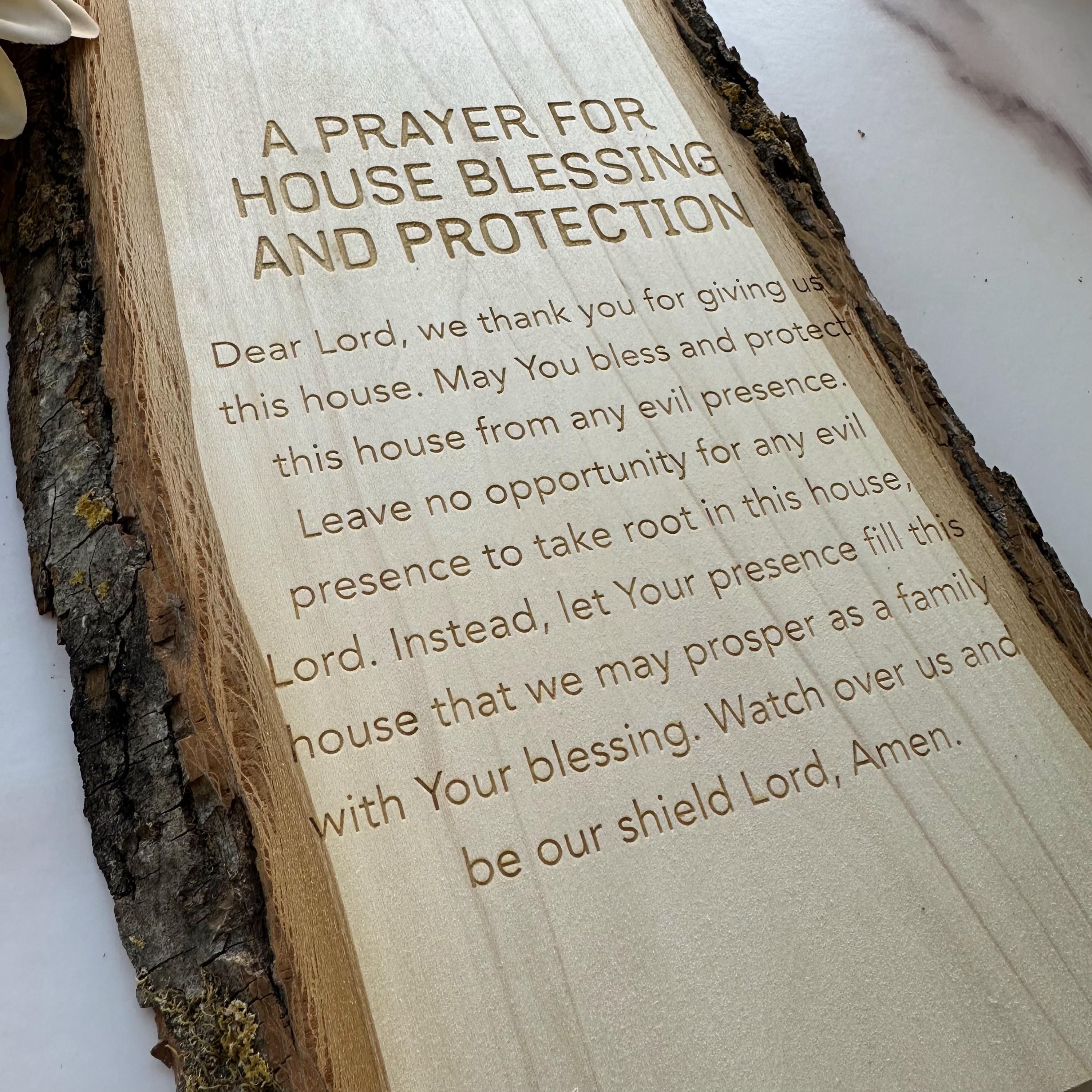 Prayer for House Blessing and Protection, Rustic Christian Wall Art ...