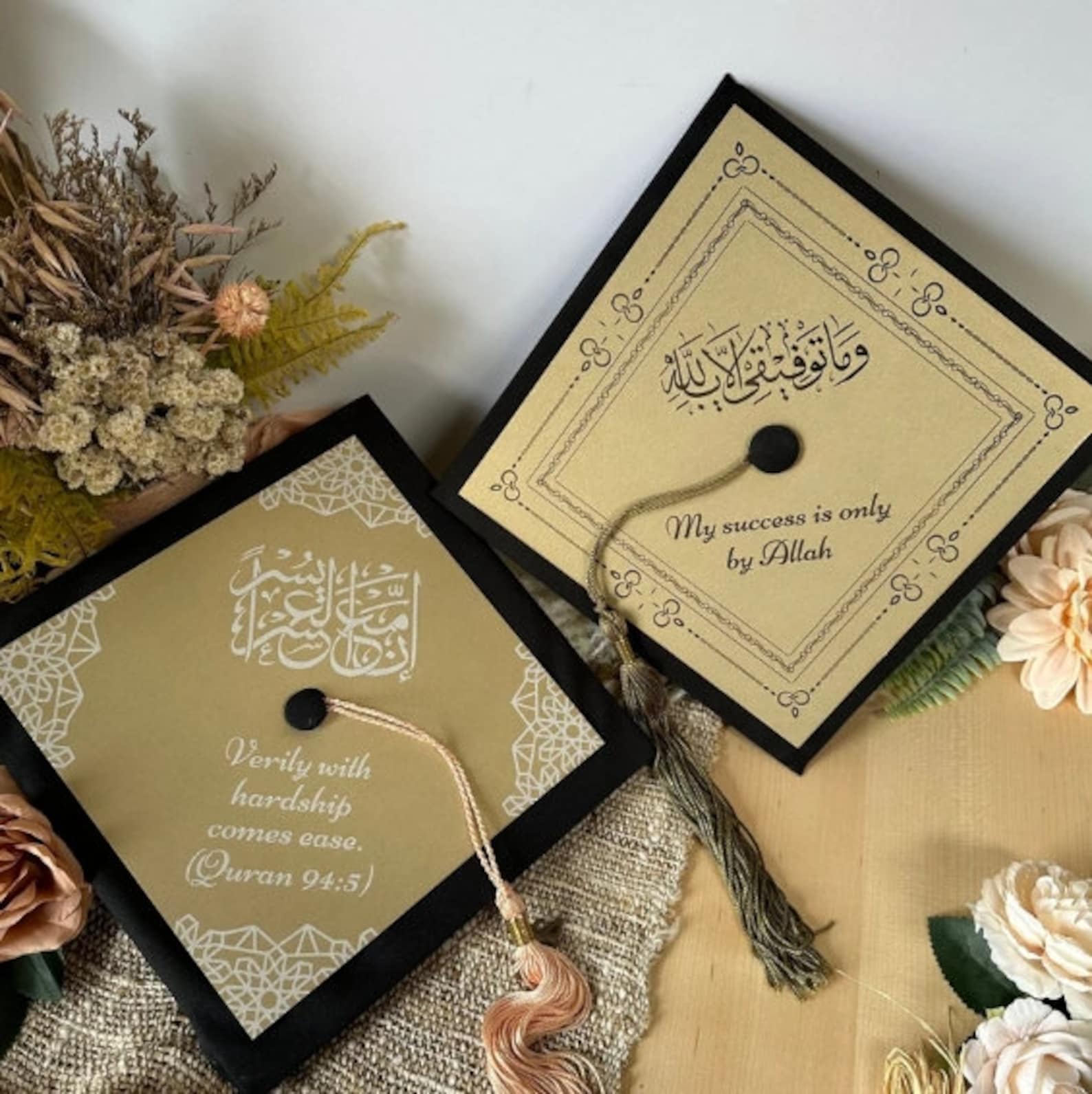 Custom Grad Cap Covers, Graduation Cap Decor, My Success is Only by ...