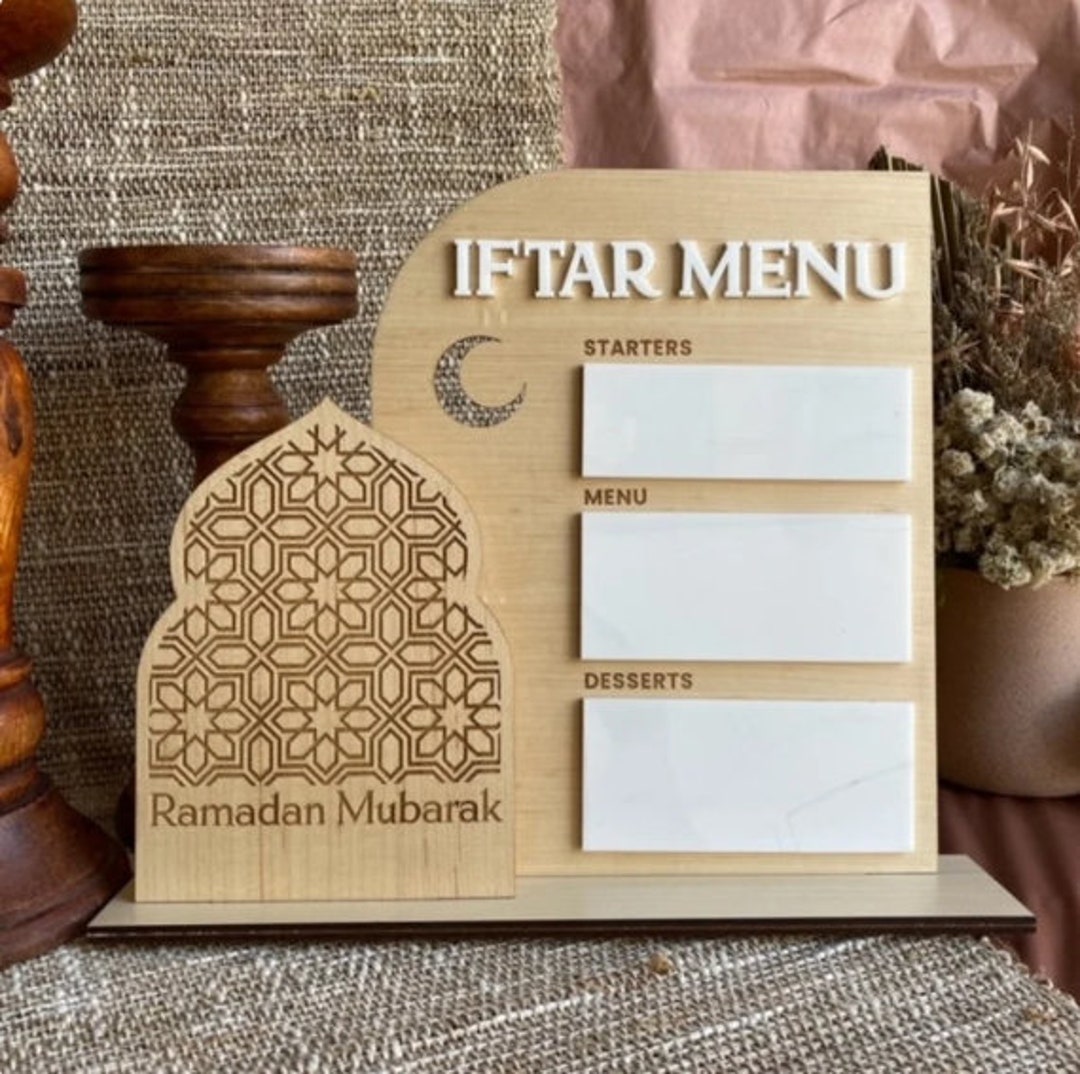 Dry Erase Iftar Menu Sign Custom Iftar Menu Iftar Decor Ramadan Decor ...