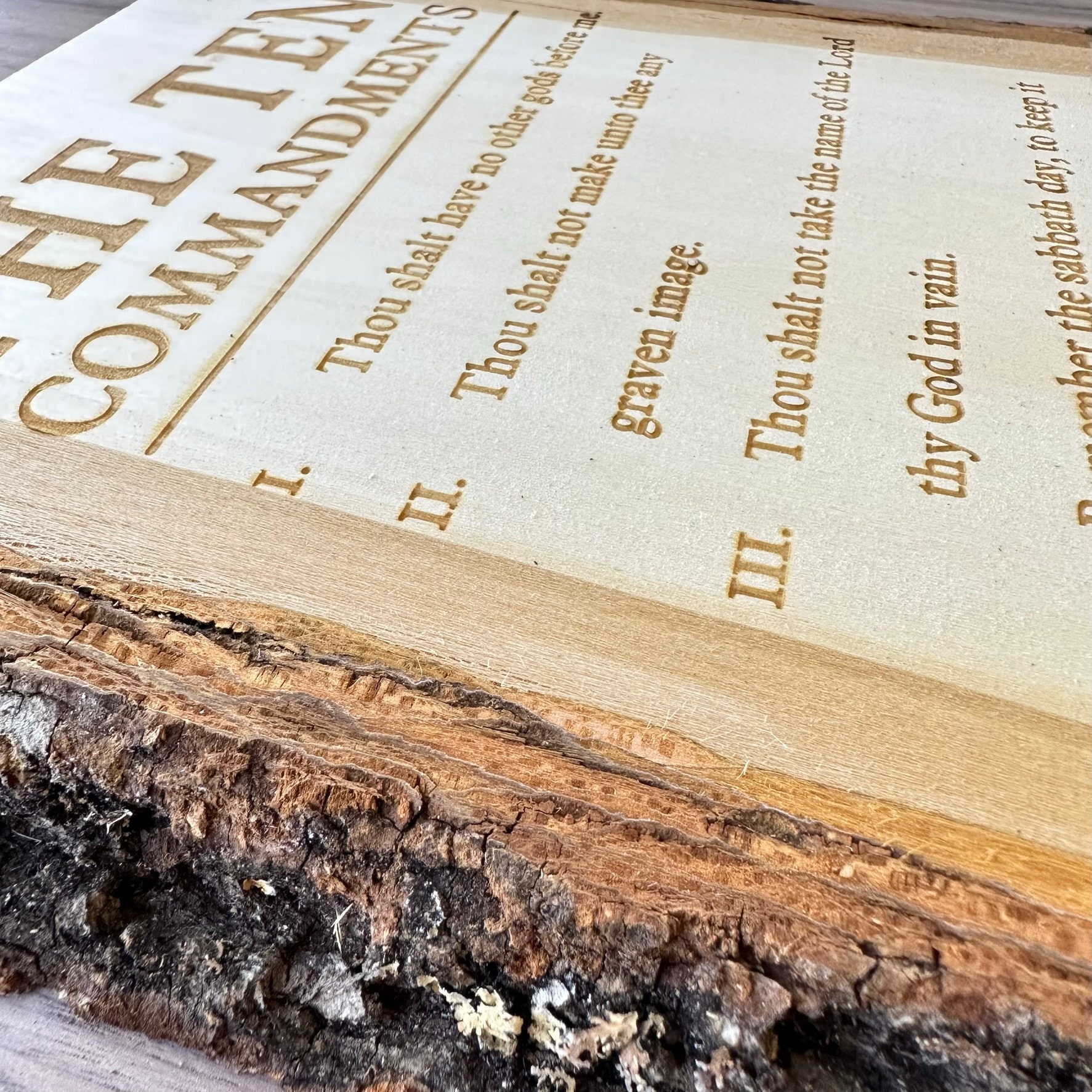 The Ten Commandments Wood Decor Rustic Religious Home Decor, Divine ...
