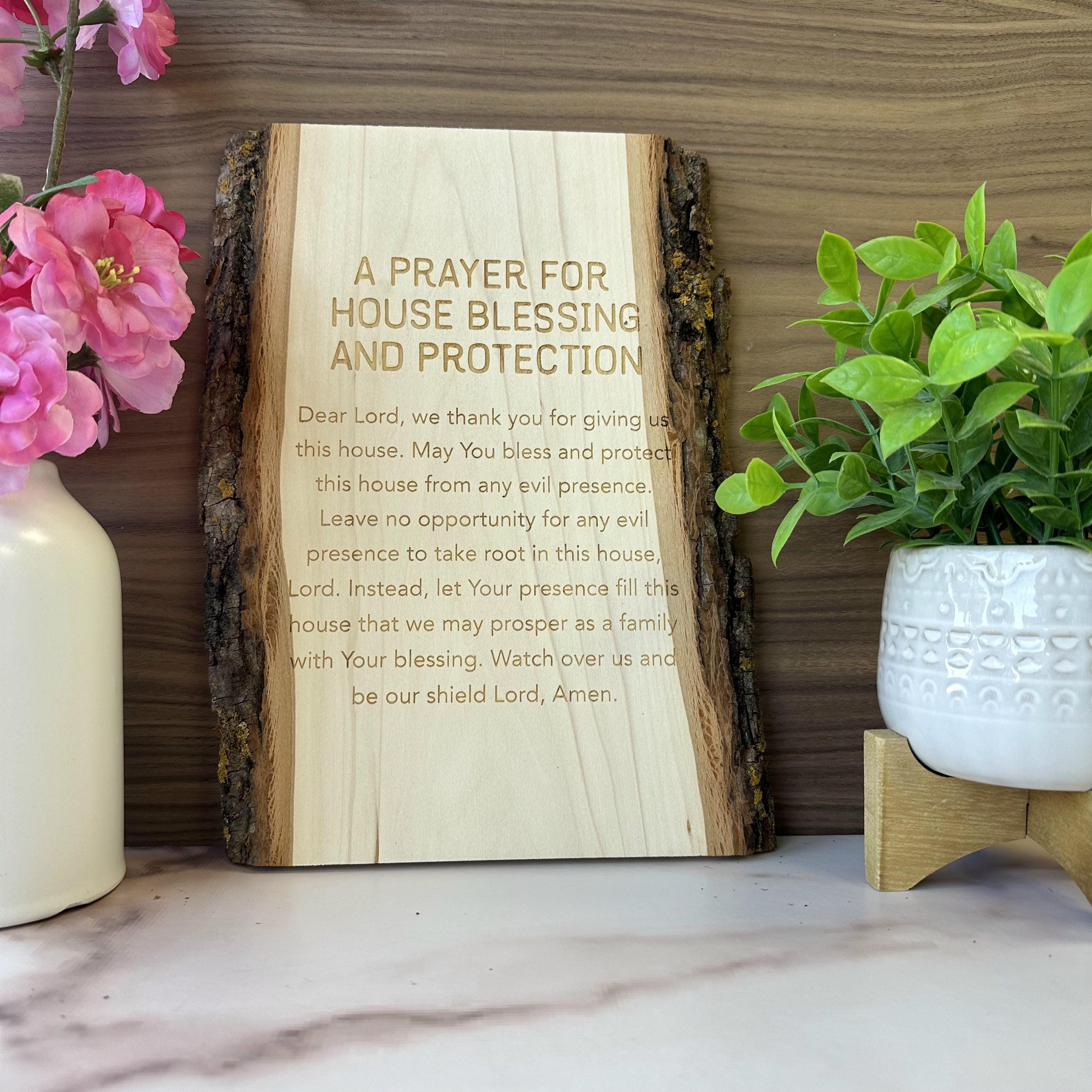 Prayer for House Blessing and Protection, Rustic Christian Wall Art ...