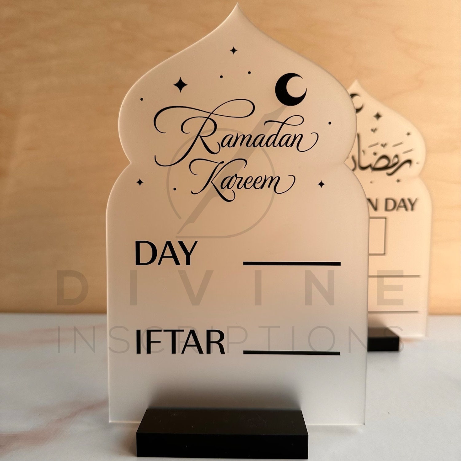 Dry Erase Iftar Time Sign Iftar Time Suhoor Time Sign Acrylic Ramadan ...