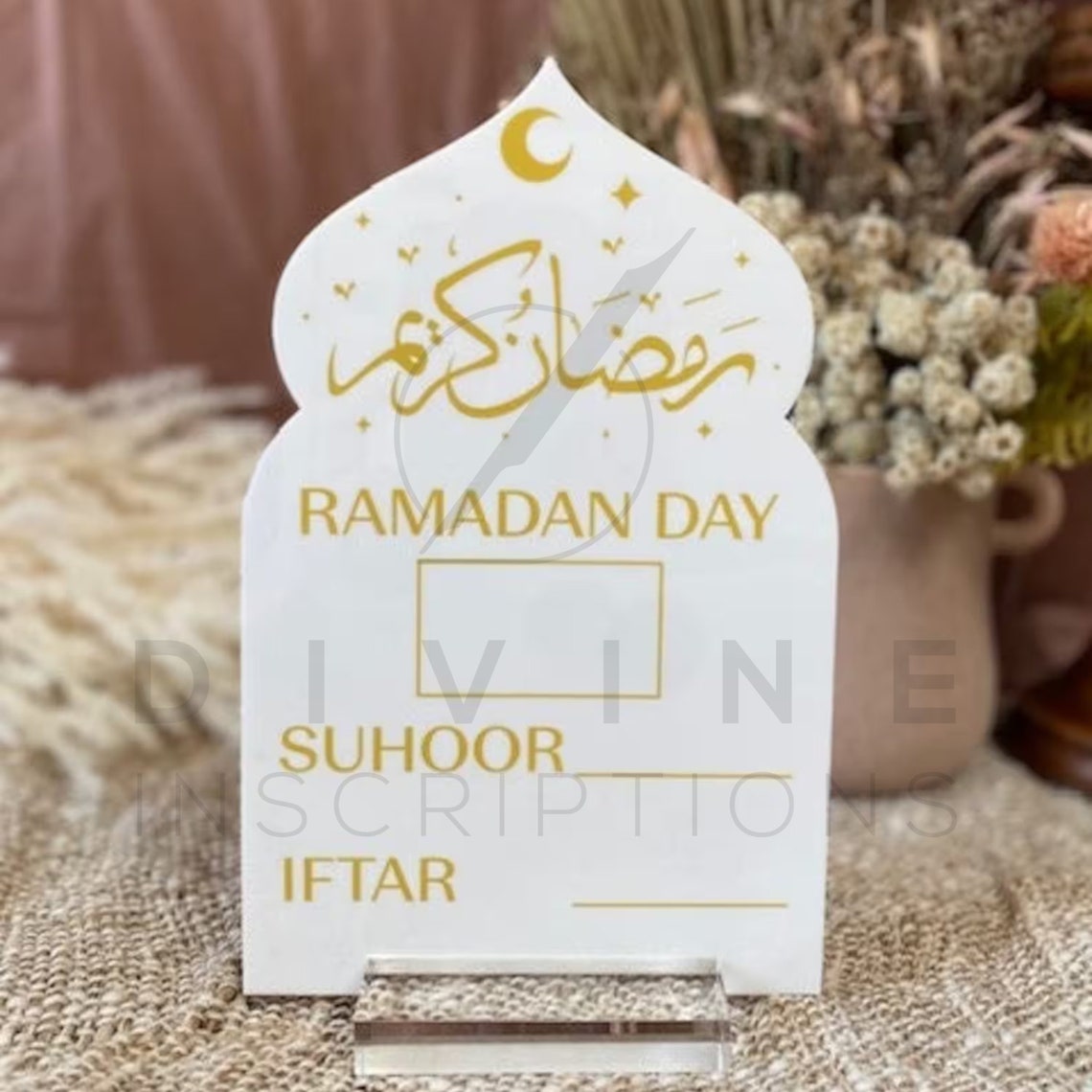 Dry Erase Iftar Time Sign Iftar Time Suhoor Time Sign Acrylic Ramadan ...