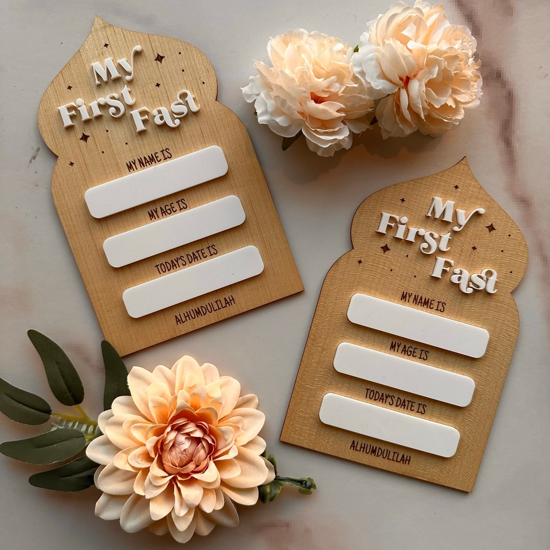 Ramadan First Fast, My First Fast, Kid's Ramadan Decor, Dry Erase First ...