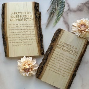 Rustic House Blessing Prayer Plaque - Engraved Basswood Sign - Etsy