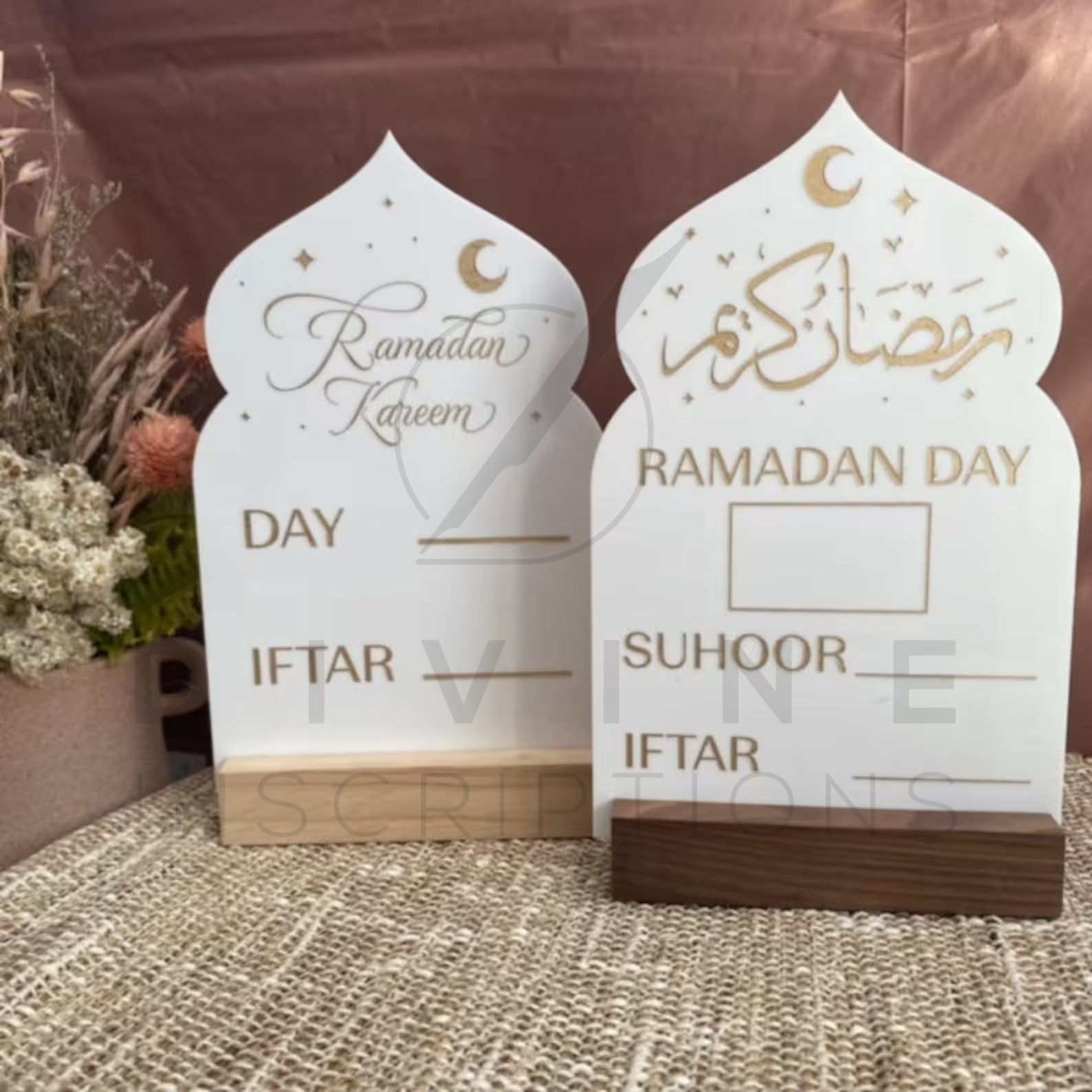 Dry Erase Iftar Time Sign Iftar Time Suhoor Time Sign Acrylic Ramadan ...