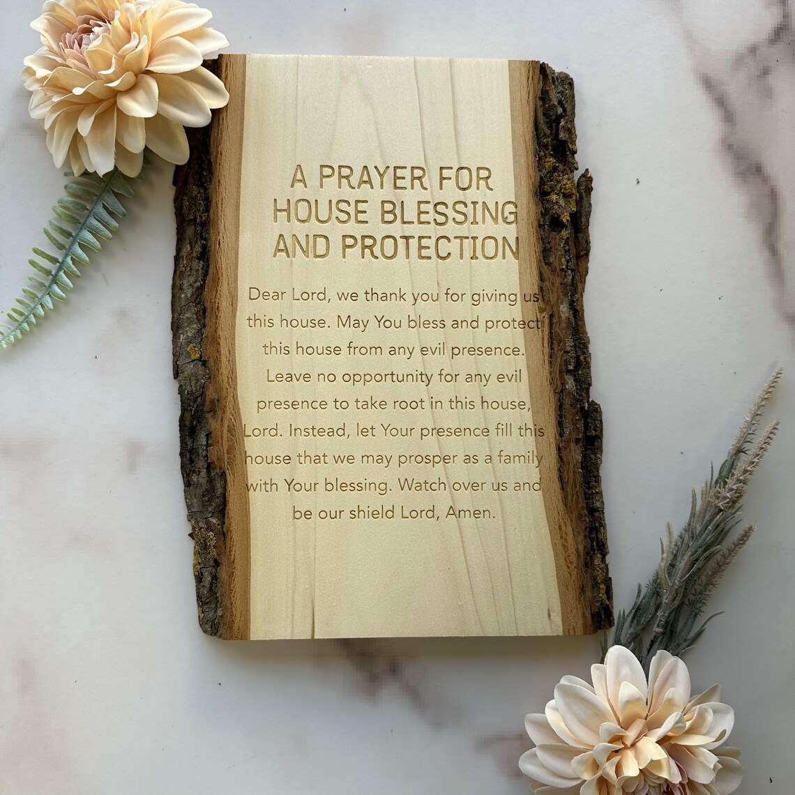 Prayer for House Blessing and Protection, Rustic Christian Wall Art ...