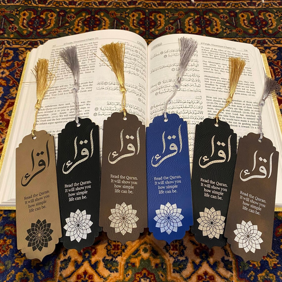 Islamic Quran Bookmark Islamic Gift leather Quran Bookmark Islamic ...