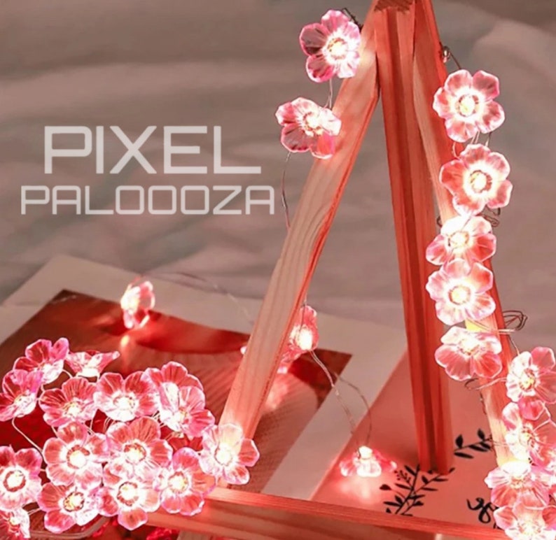 Pink Sakura Fairy Lights Bedroom Decor Table Decor Garland LED String ...