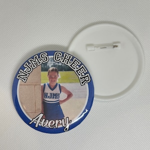 Personalized Team Player Spirit Button Customized Brag Button Gameday ...