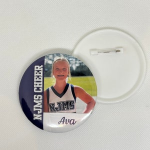 Personalized Team Player Spirit Button Customized Brag Button Gameday ...