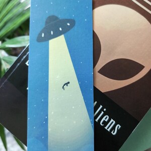 Laminated Alien Bookmarks | Set of Two - Etsy