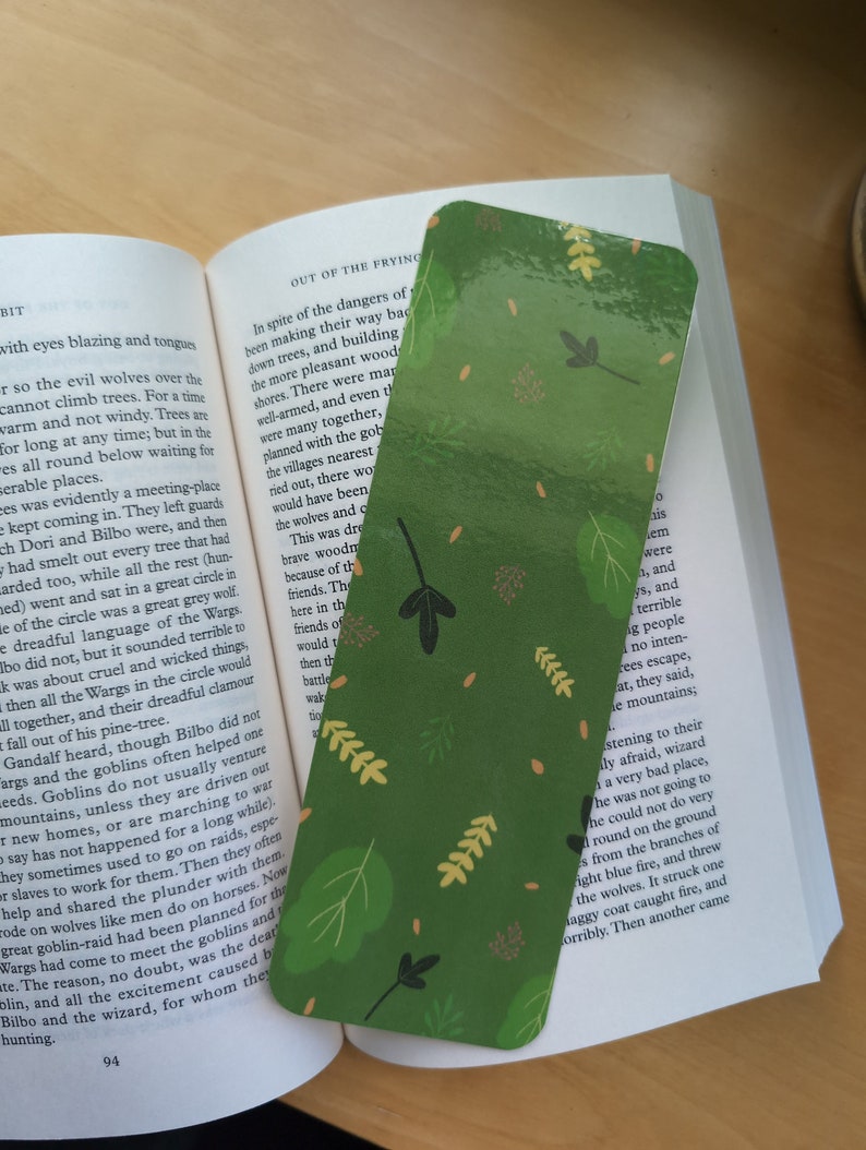 Handmade Laminated Leafy Bookmark - Etsy