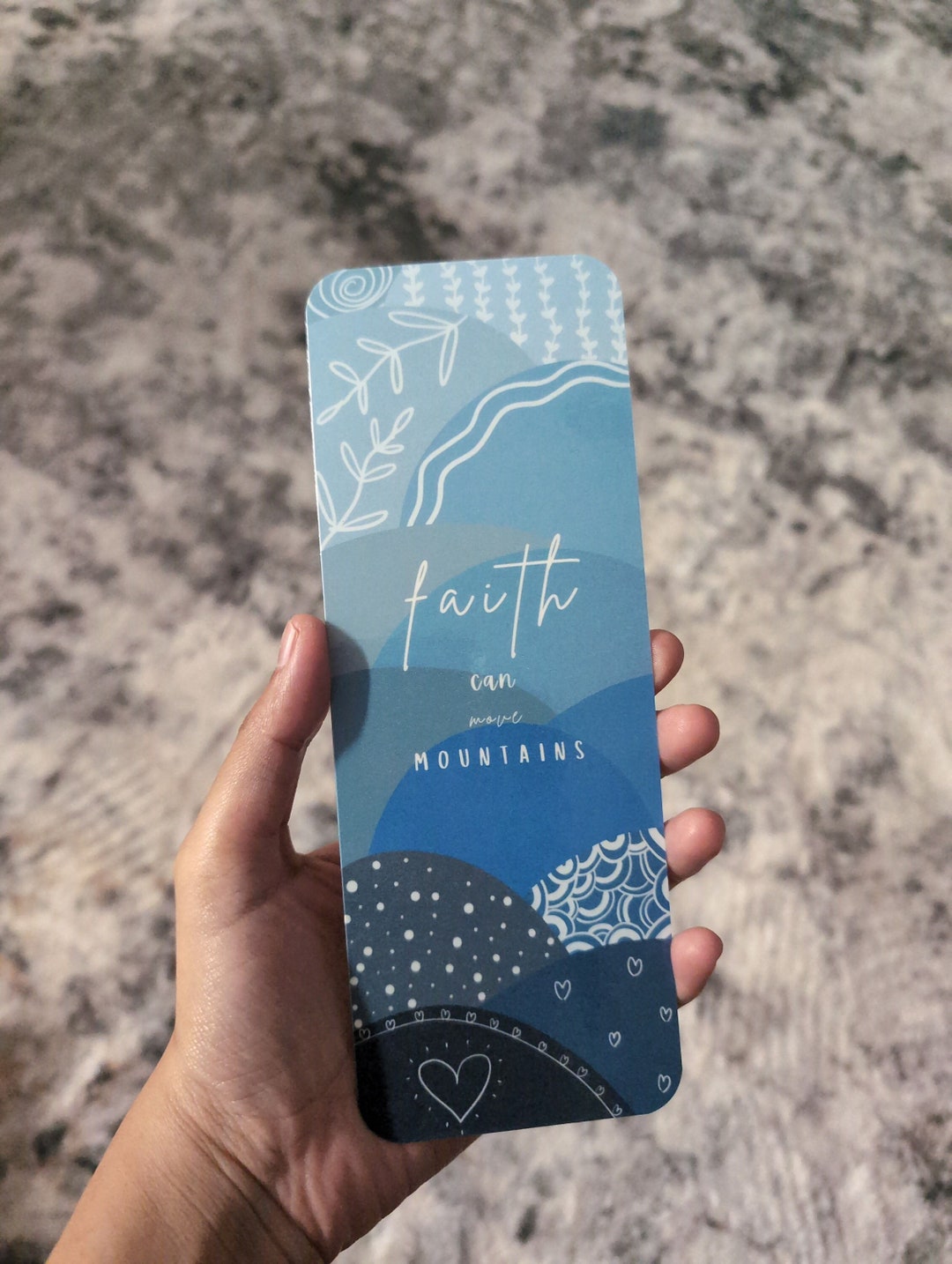 Faith Can Move Mountains | Handmade Laminated Bible Bookmark - Etsy