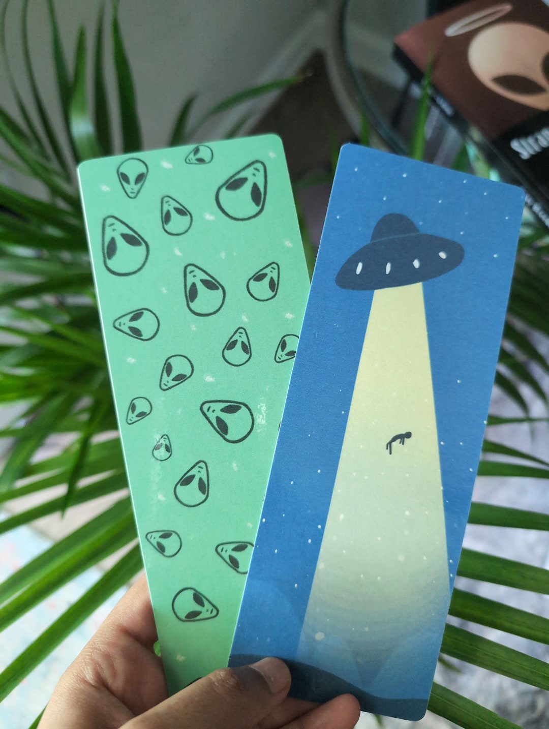 Laminated Alien Bookmarks | Set of Two - Etsy