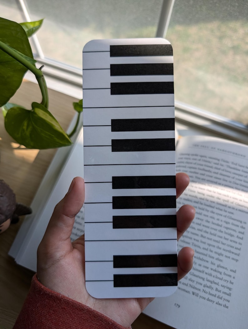 Piano Keys Bookmark for Music Books - Etsy