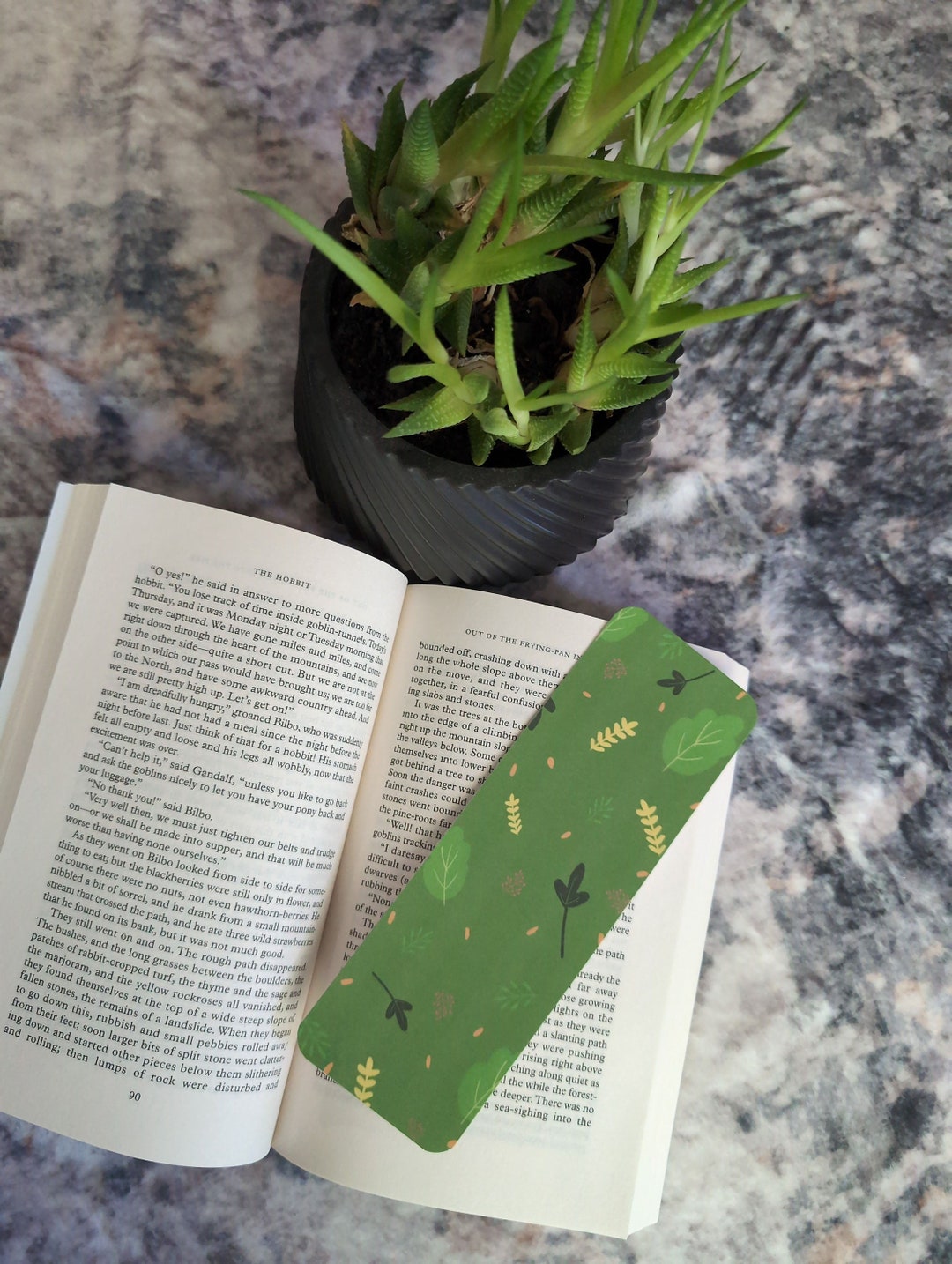Handmade Laminated Leafy Bookmark - Etsy