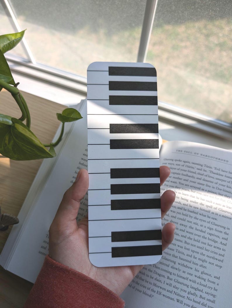 Piano Keys Bookmark for Music Books - Etsy