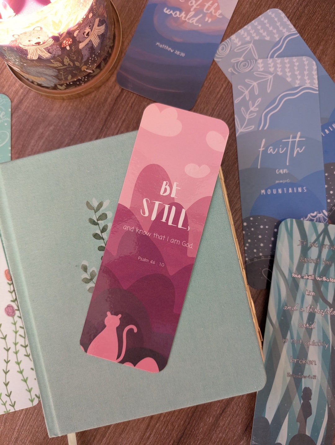 Handmade Laminated Bible Bookmark | Pink - Etsy