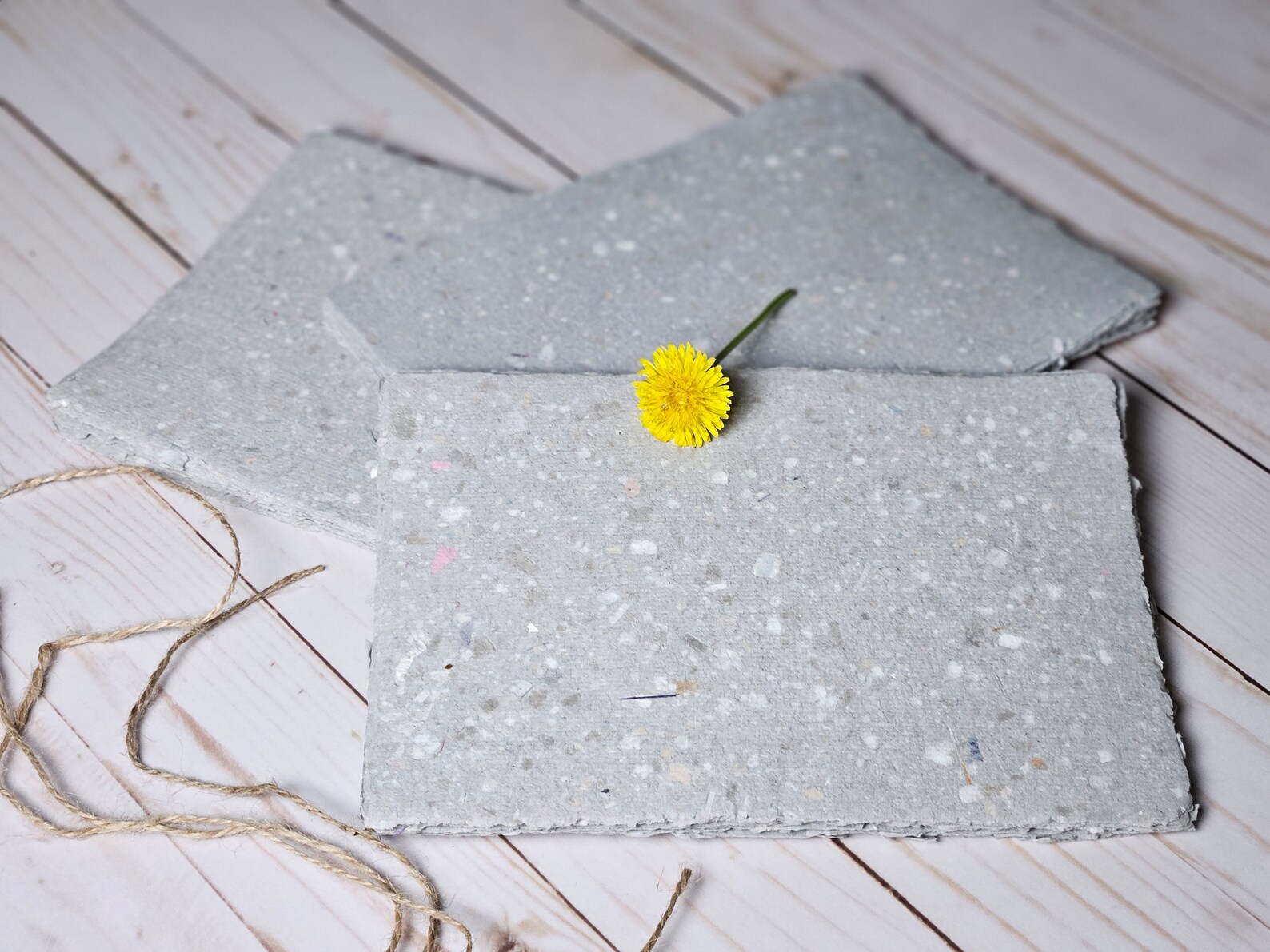 A5 Handmade Recycled Paper With Deckle Edges, Pack of 10 Sheets, Eco ...