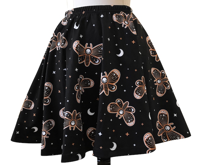 Death Head Moth Skater Skirt Size S-3X - Etsy