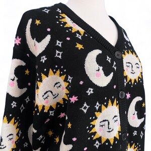 Sun and Moon Cardigan Sweater - Ladies Sizes S-3X - Etsy