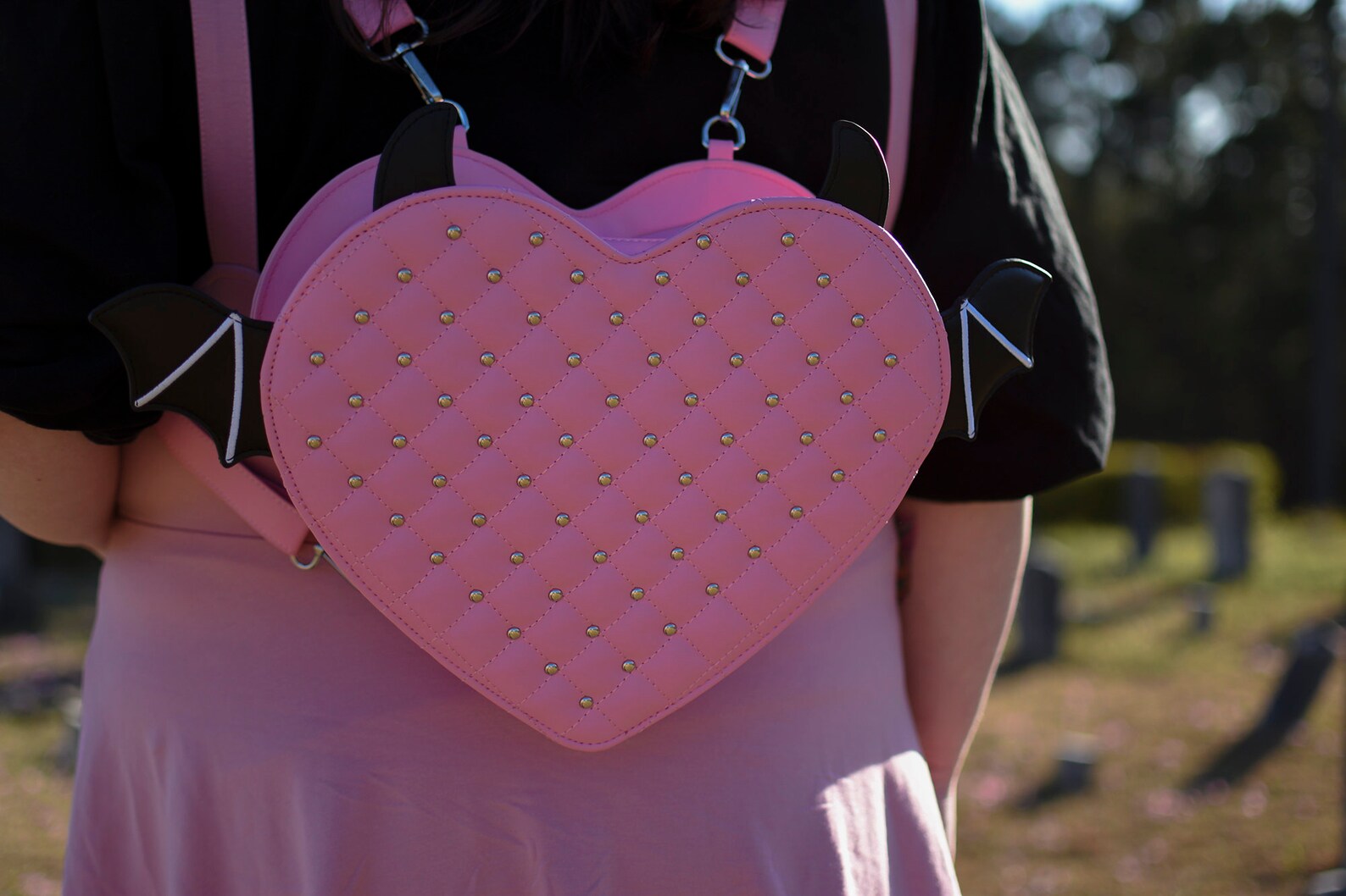 Studded Devil Heart Crossbody Backpack Convertible Bag Your - Etsy