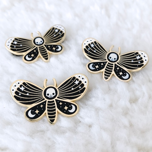 Death Head Moth Enamel Pin - Etsy