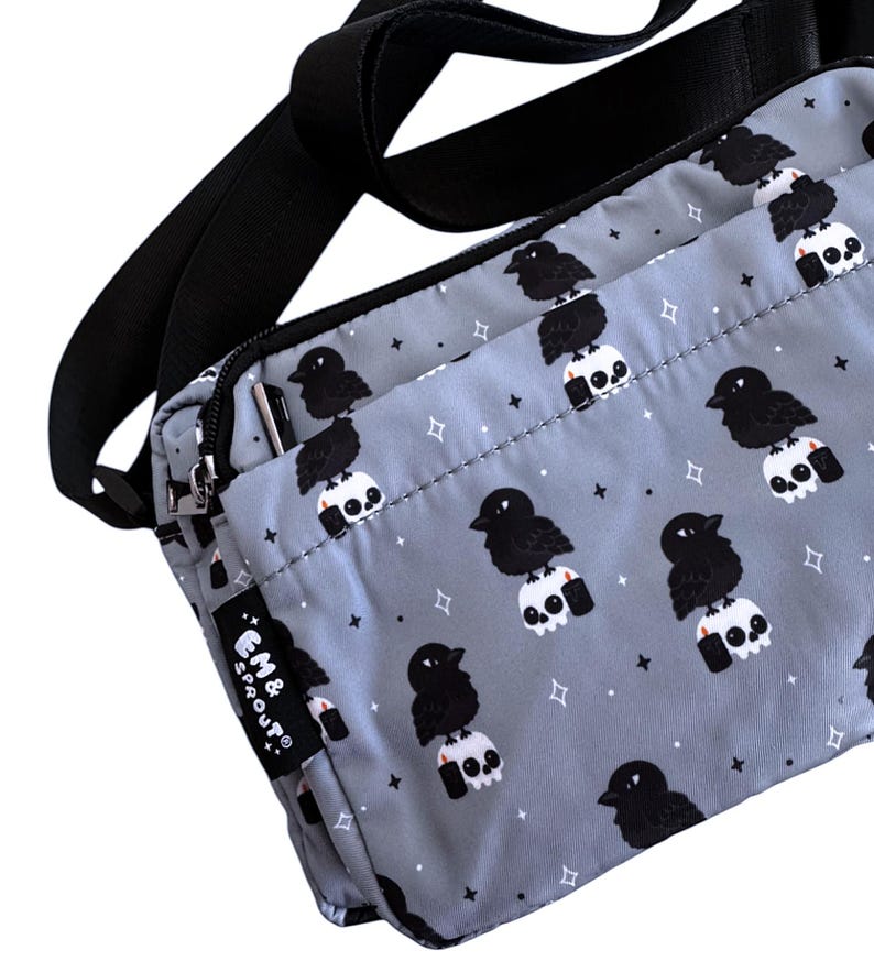 Crow & Skull Crossbody Bag - Etsy