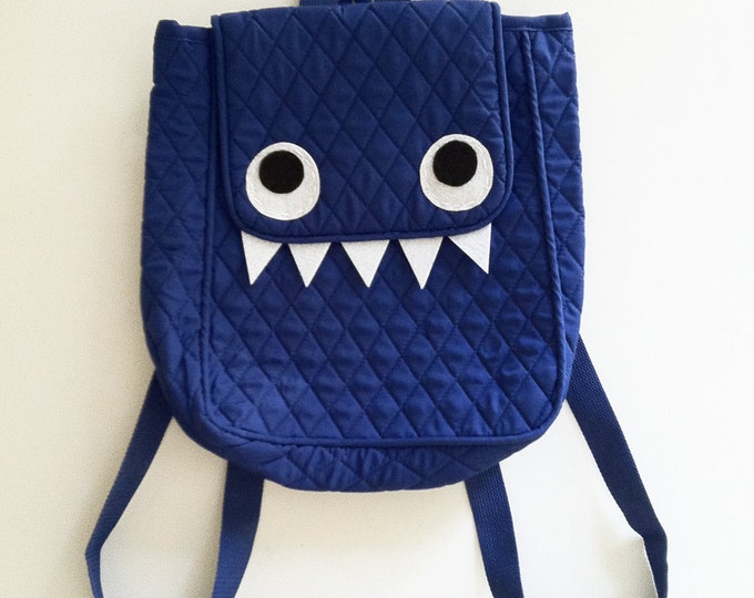 Monster Bag CUTE Blue Backpack - Etsy