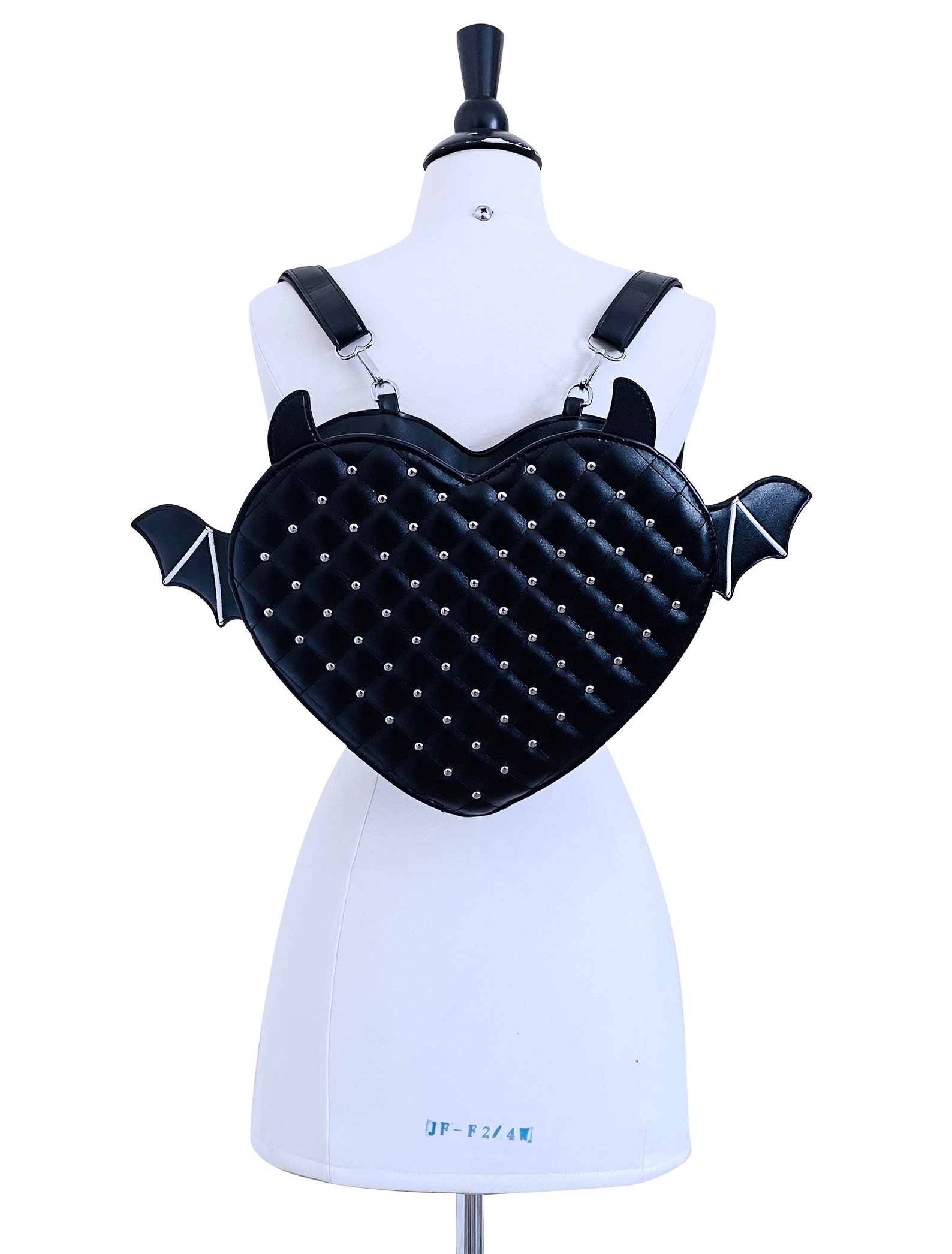 Studded Devil Heart Crossbody Backpack Convertible Bag Your - Etsy