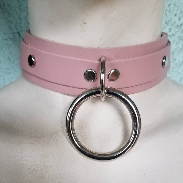 Pink Bondage Collar Etsy