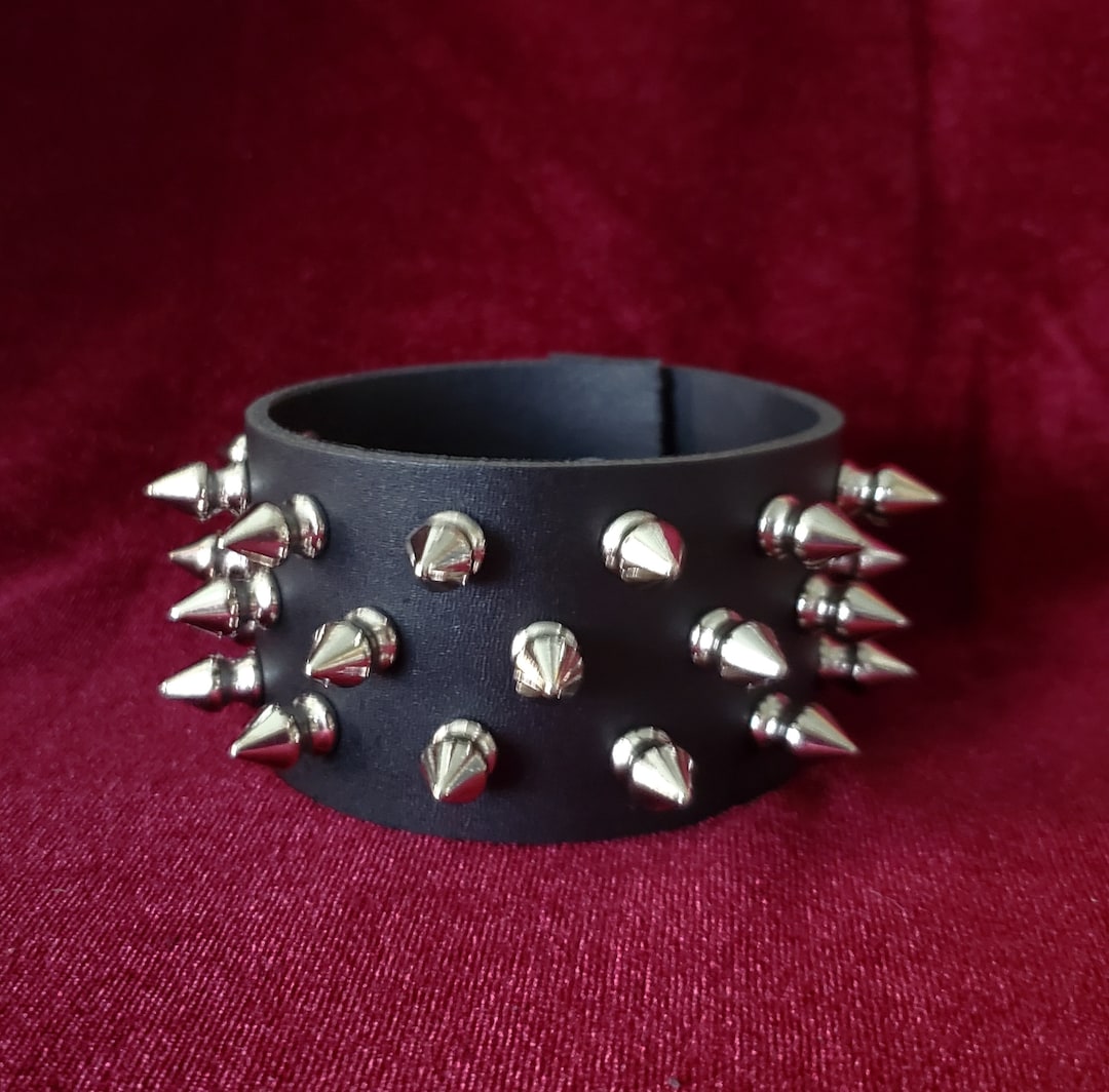 Three Row Spike Wristband - Etsy