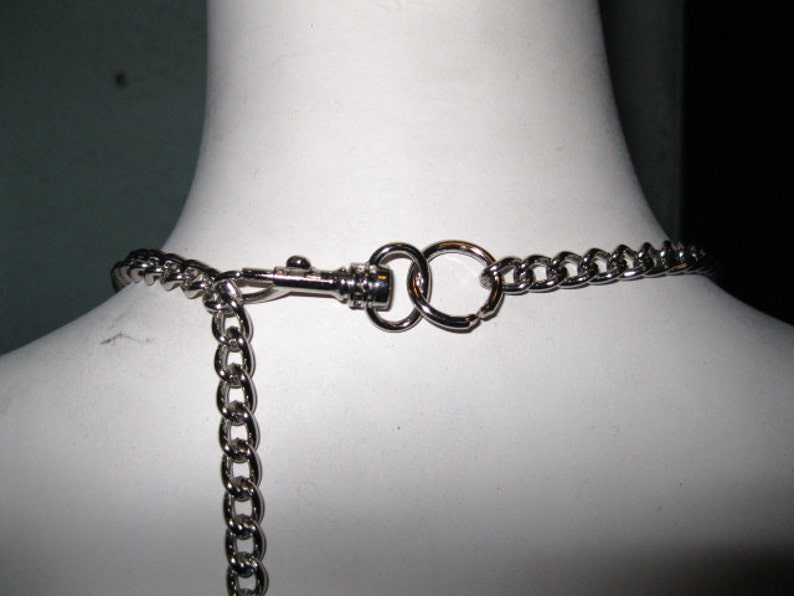 Black Leather and Chain Bra - Etsy